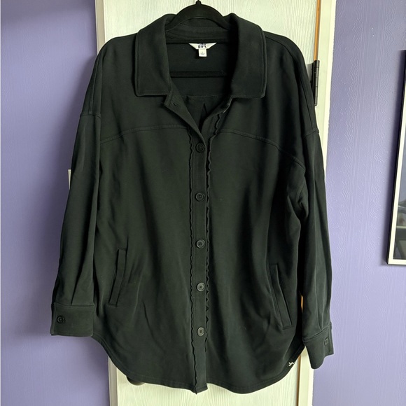 JoyLab | Tops | Joy Lab French Terry Button Down Shacket | Poshmark